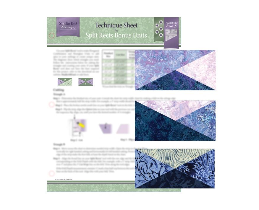 SPLIT RECTS- BONUS UNITS TECHNIQUE SHEET